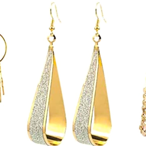Jewelry | Gold Teardrop Shaped Drop Earrings | Poshmark